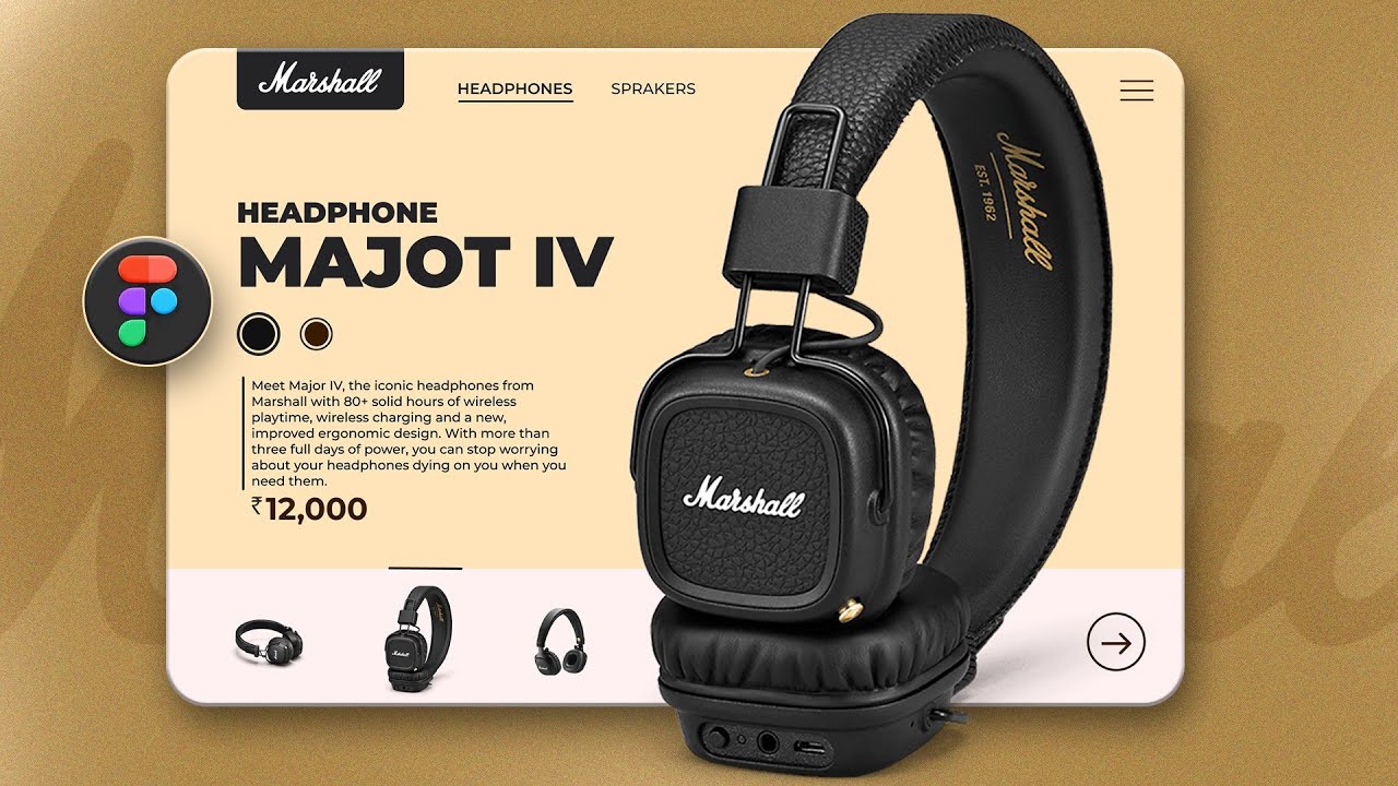 Figma Tutorial : Professional Headphone Concept Design In Figma 🔥⚡ ...