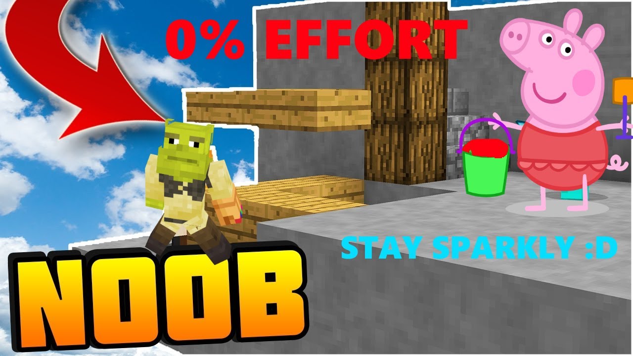 Winning Minecraft Skywars with 0% Effort - YouTube