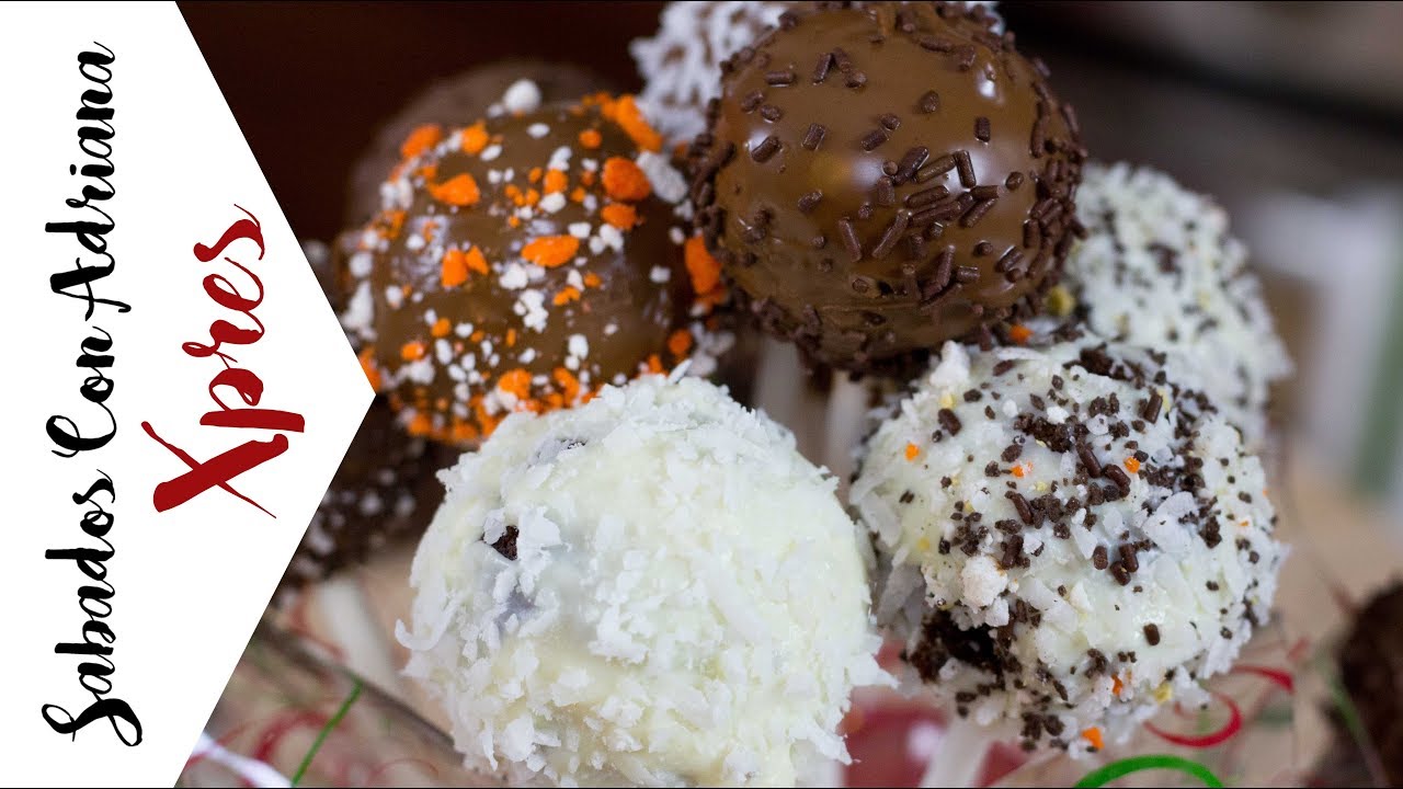 Receta de cake pops de chocolate - #SabadosConAdrianaXpres - YouTube