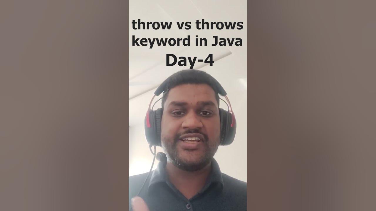 Throw Vs Throws Keyword In Java Javaprogramming Youtube