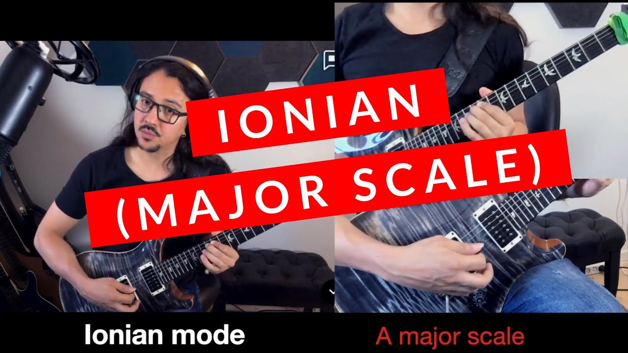 Ionian (Major scale) - Guitar shapes - YouTube