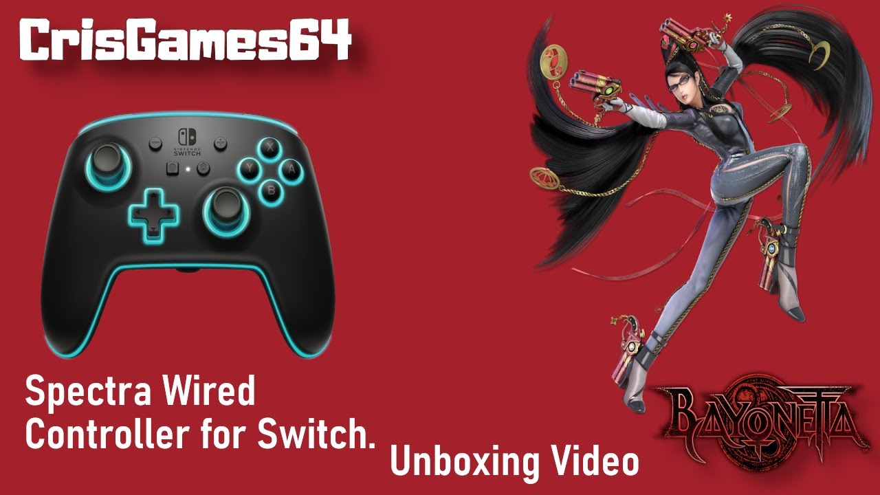 Bayonetta and Spectra Nintendo Switch Wired Controller Unboxing - YouTube