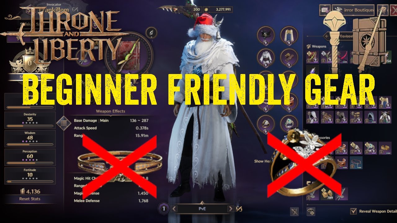 Wand + Staff Gear without BoUP & BoB (Beginner Friendly) - Throne and ...