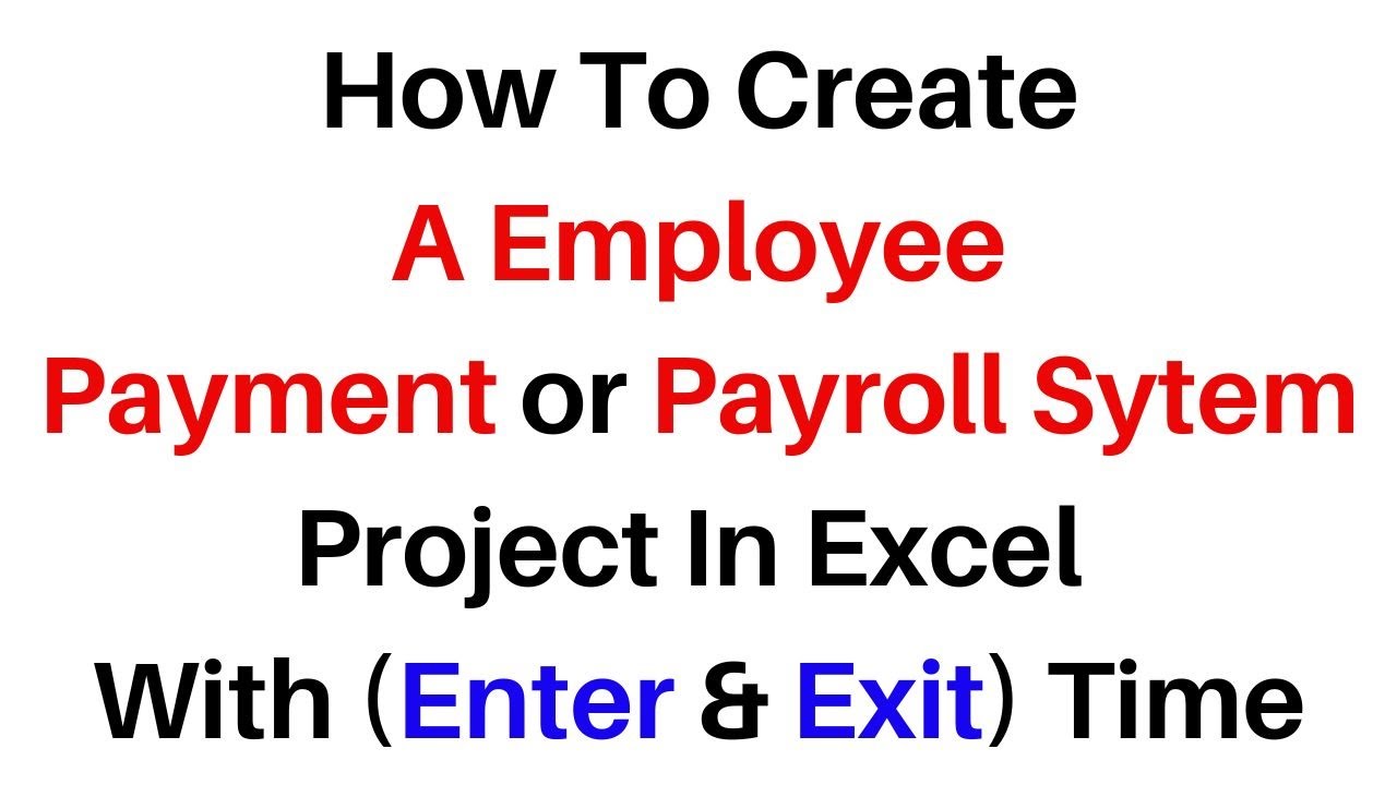 Create A Payroll Or Payslip In Excel 2016 YouTube Create A Payroll Or Payslip In Excel 2016 YouTube