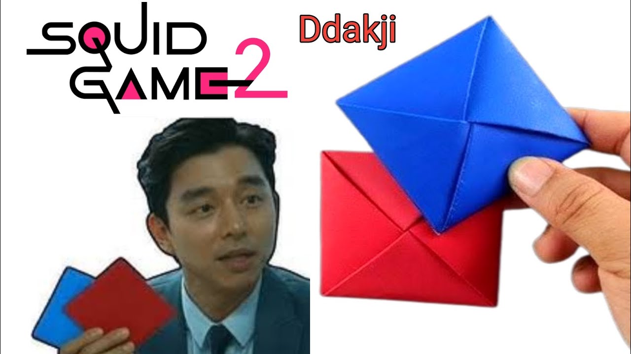 How to make Ddakji/Squid Game card Flip/Squid Game Ddakji Tutorial ...