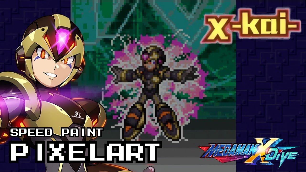 Mega Man X-KAI | from Mega Man X DIvE | Speed Paint Pixelart - YouTube
