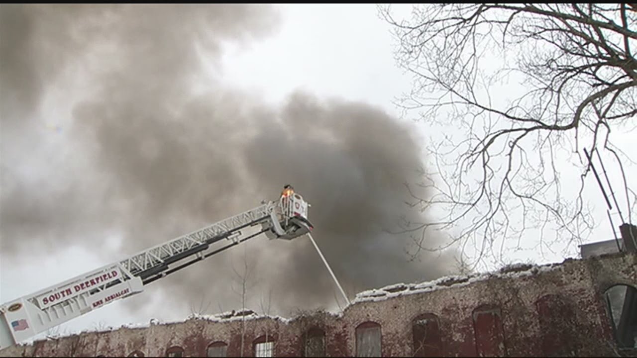 Landmark western Mass. building catches fire - YouTube