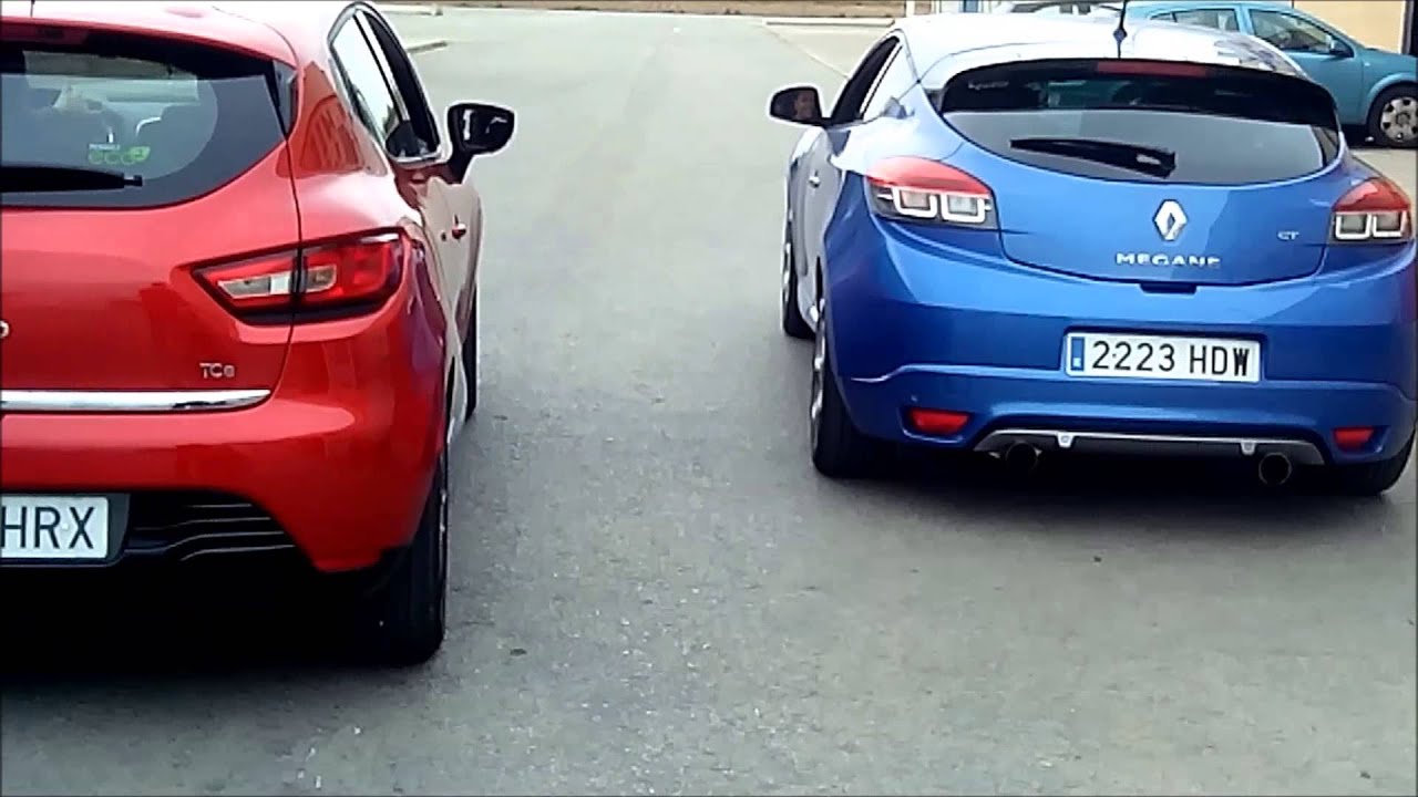 Renault Megane III vs Clio IV / Roar Exhaust sound test - YouTube