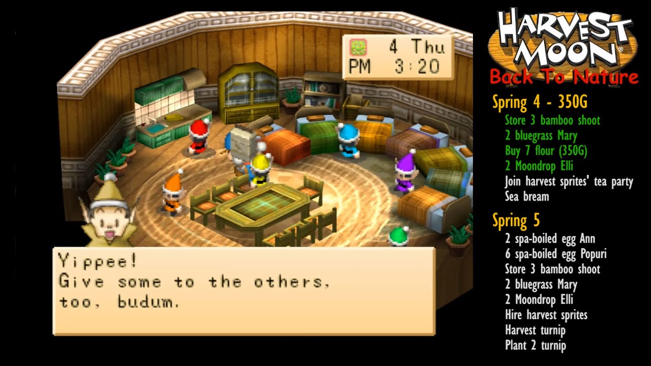 #41 Master Walkthrough Year 2 Spring 4-7 [Harvest Moon: Back to Nature ...