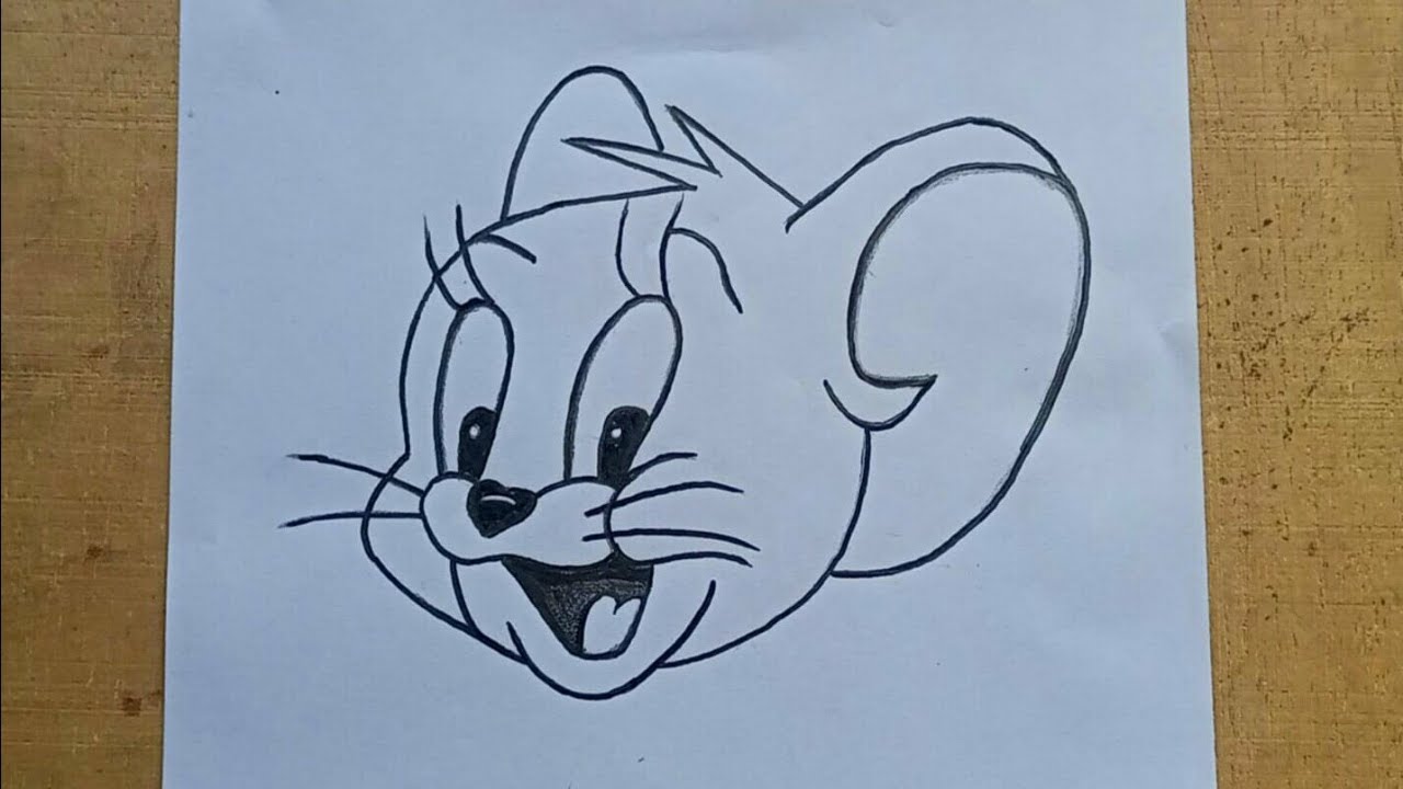 How to Draw Jerry Mouse Step by Step || Easy drawing idea for beginners ...