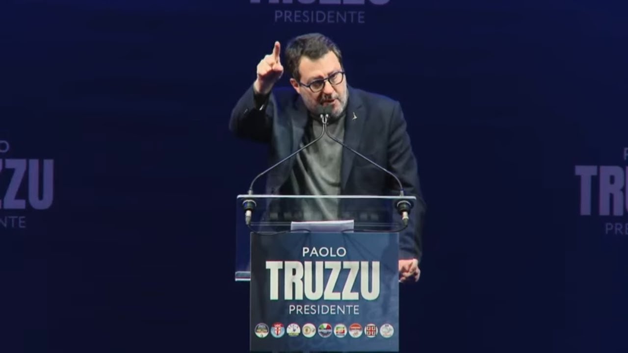 MATTEO SALVINI A CAGLIARI PER SOSTENERE PAOLO TRUZZO ALLE REGIONALI IN ...