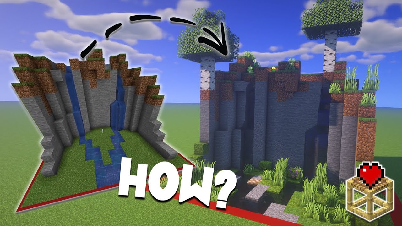 The BEST Way To Terraform Waterfalls In Minecraft - YouTube