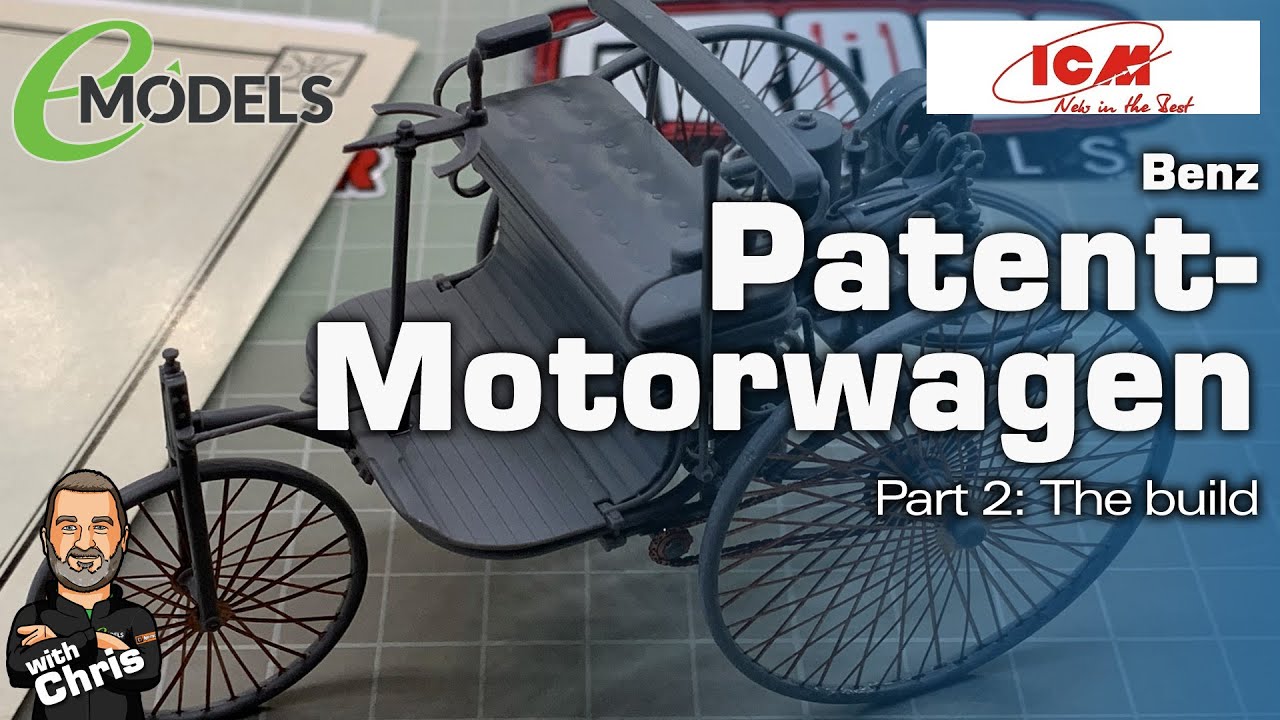 ICM 1/24 scale Benz Patent-Motorwagen (#24040) build. Part 2: Building ...