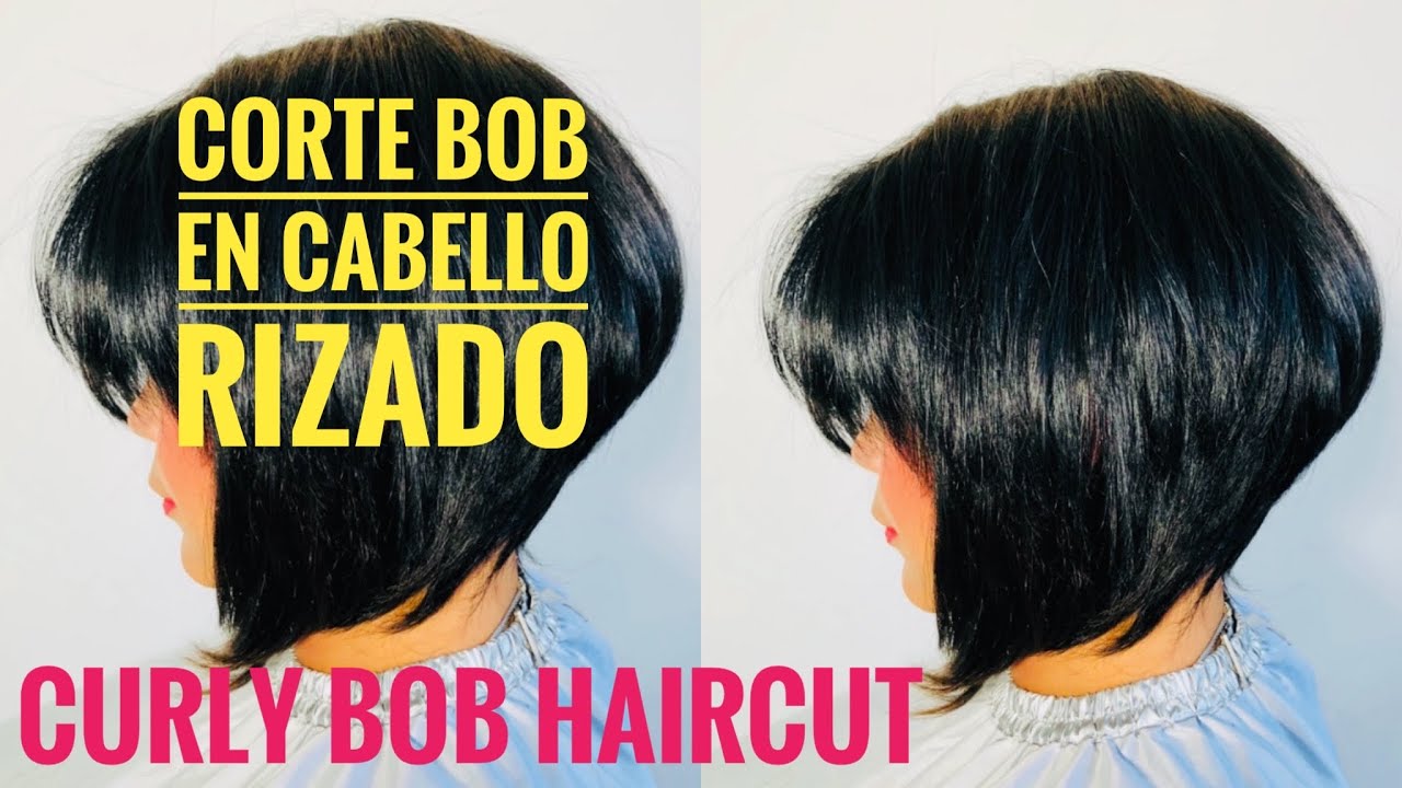 Corte Bob en Cabello Rizado - CURLY BOB HAIRCUT - YouTube