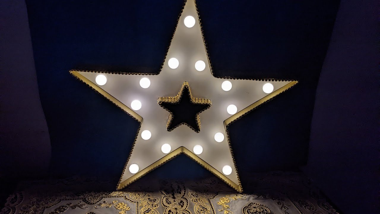 DIY / How to decorate a Star with lamps / Light Holidays Star ⭐/ Led ...
