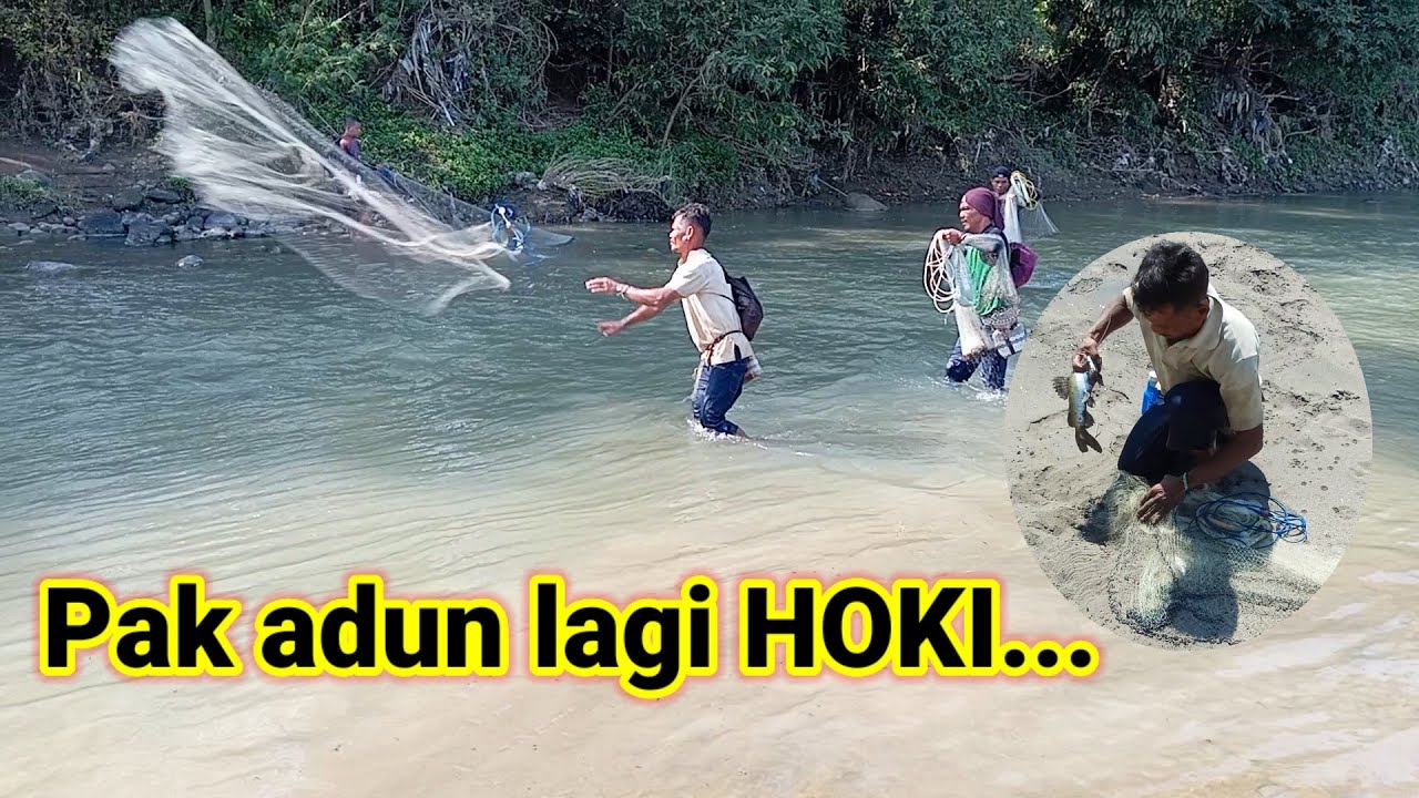 SELALU ADA YANG HOKI...Menjala IKAN RAME-RAME DI SUNGAI - YouTube