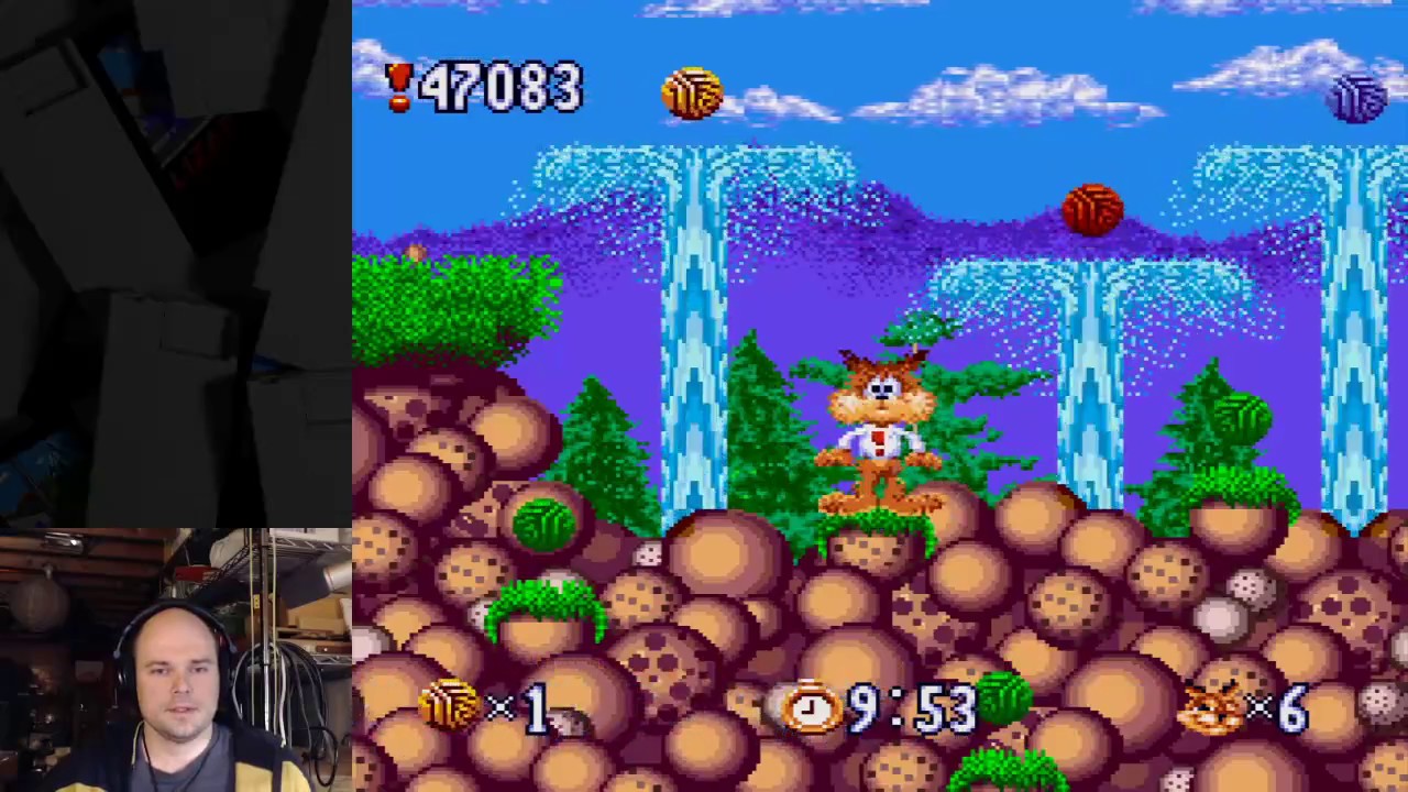 Bubsy (SNES) chapters 10-12 river - YouTube