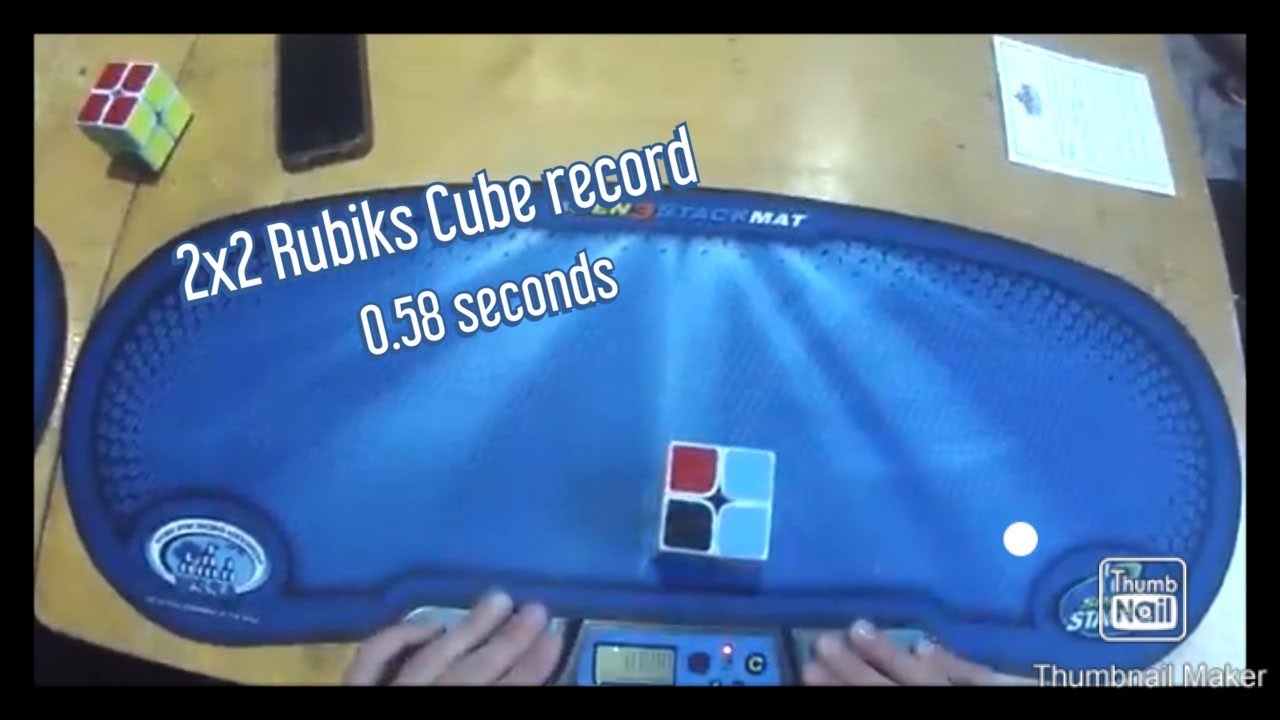 2x2 Rubik’s cube world record 0.58 seconds - YouTube
