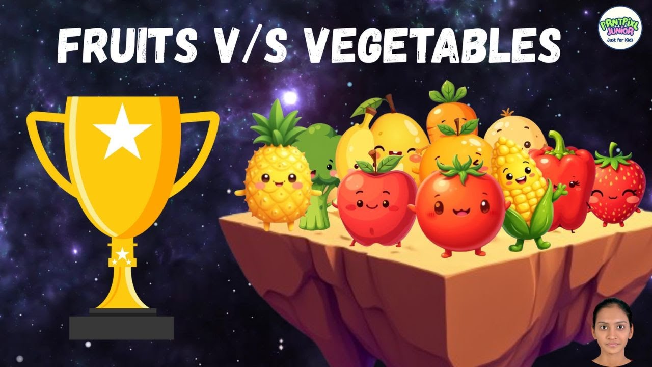 Fruit vs Veggie| Learn Fruits and Vegetables difference | Fun Preschool ...
