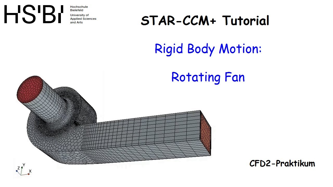 STAR-CCM+ Tutorial: Rigid Body Motion: Rotating Fan - YouTube