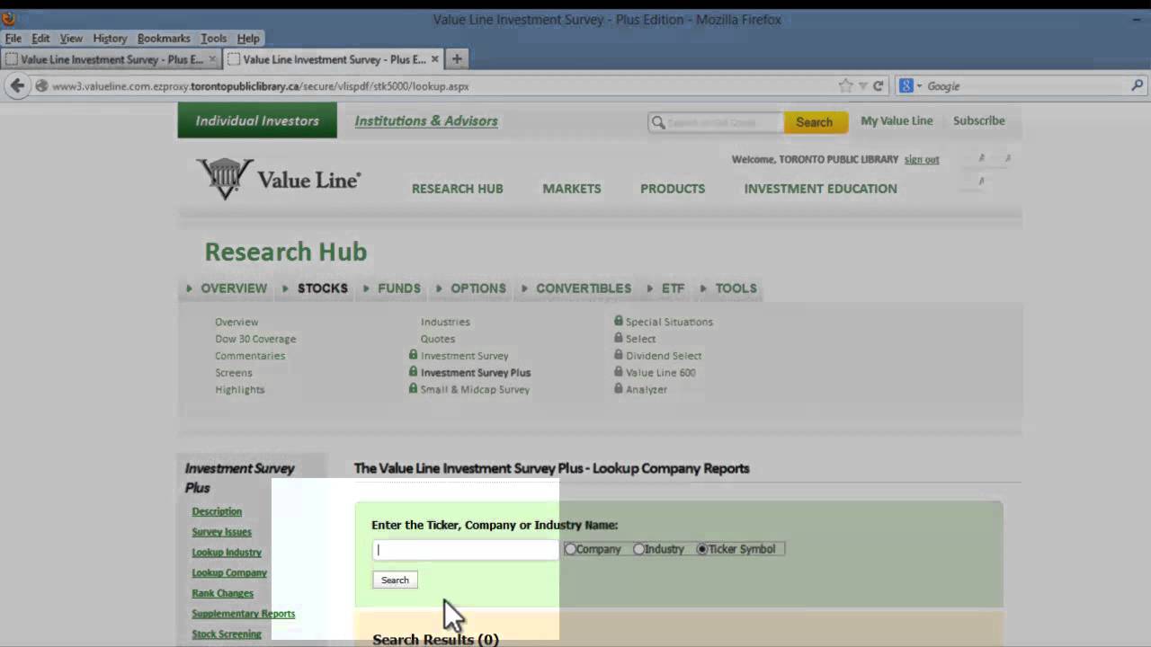 Value Line Research Centre - YouTube