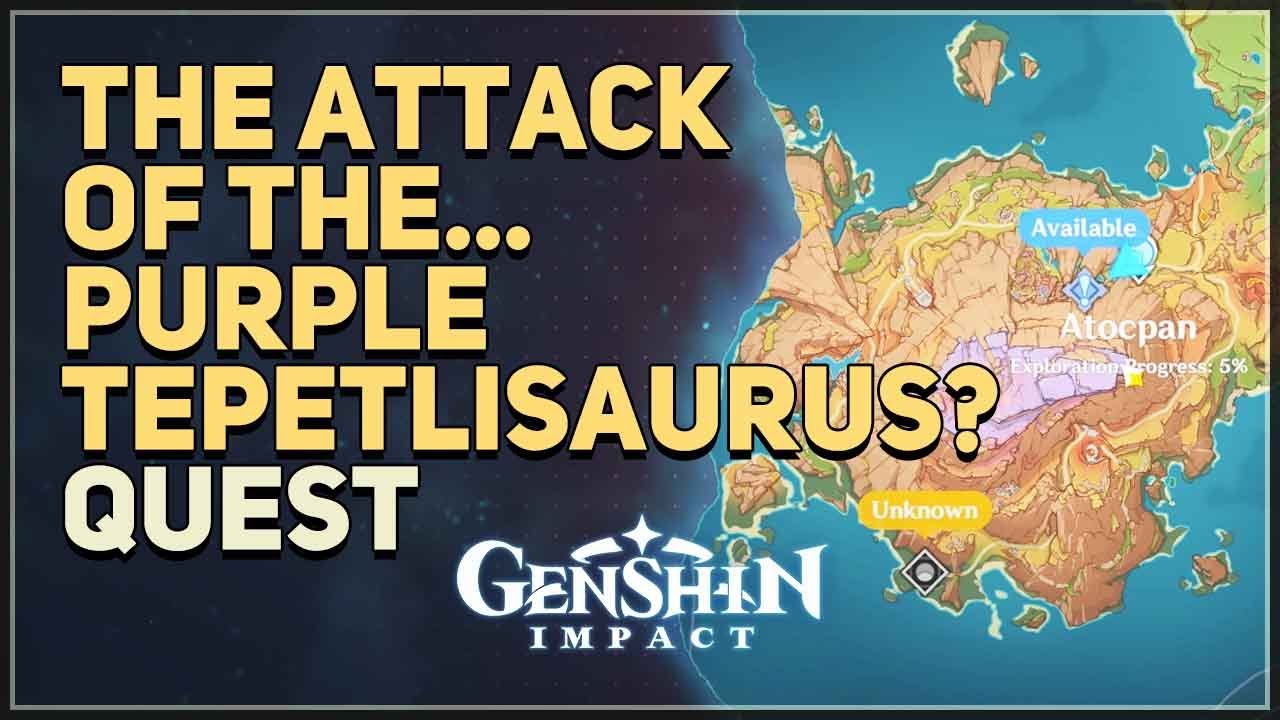 The Attack of the Purple Tepetlisaurus Genshin Impact - YouTube