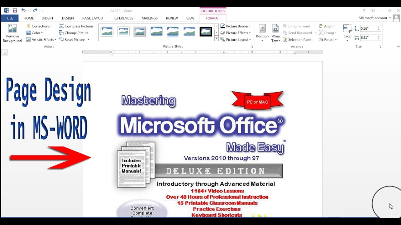 HOW TO PAGE DESIGING IN MS WORD || MS WORD TUTORIAL #computer_tips_and ...