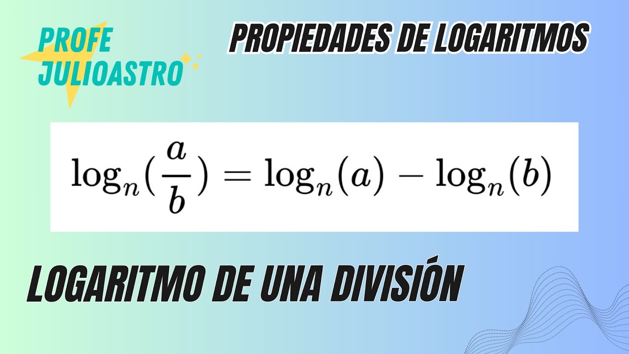 Logaritmo de una división. - YouTube