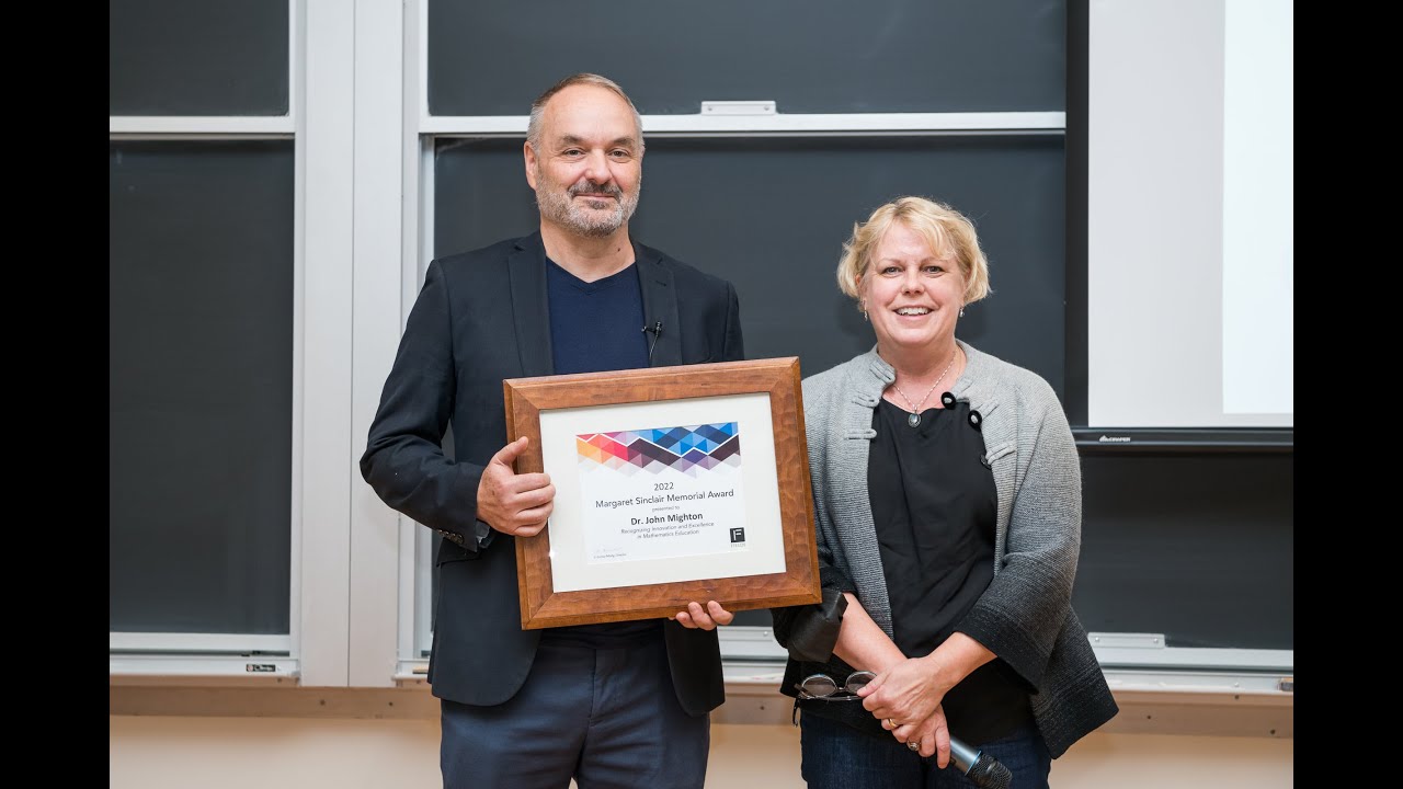 John Mighton's Margaret Sinclair Award Lecture Speech - YouTube