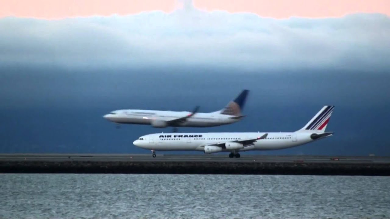 AIR FRANCE A340 TAKE OFF @ Rwy 28R SFO - YouTube