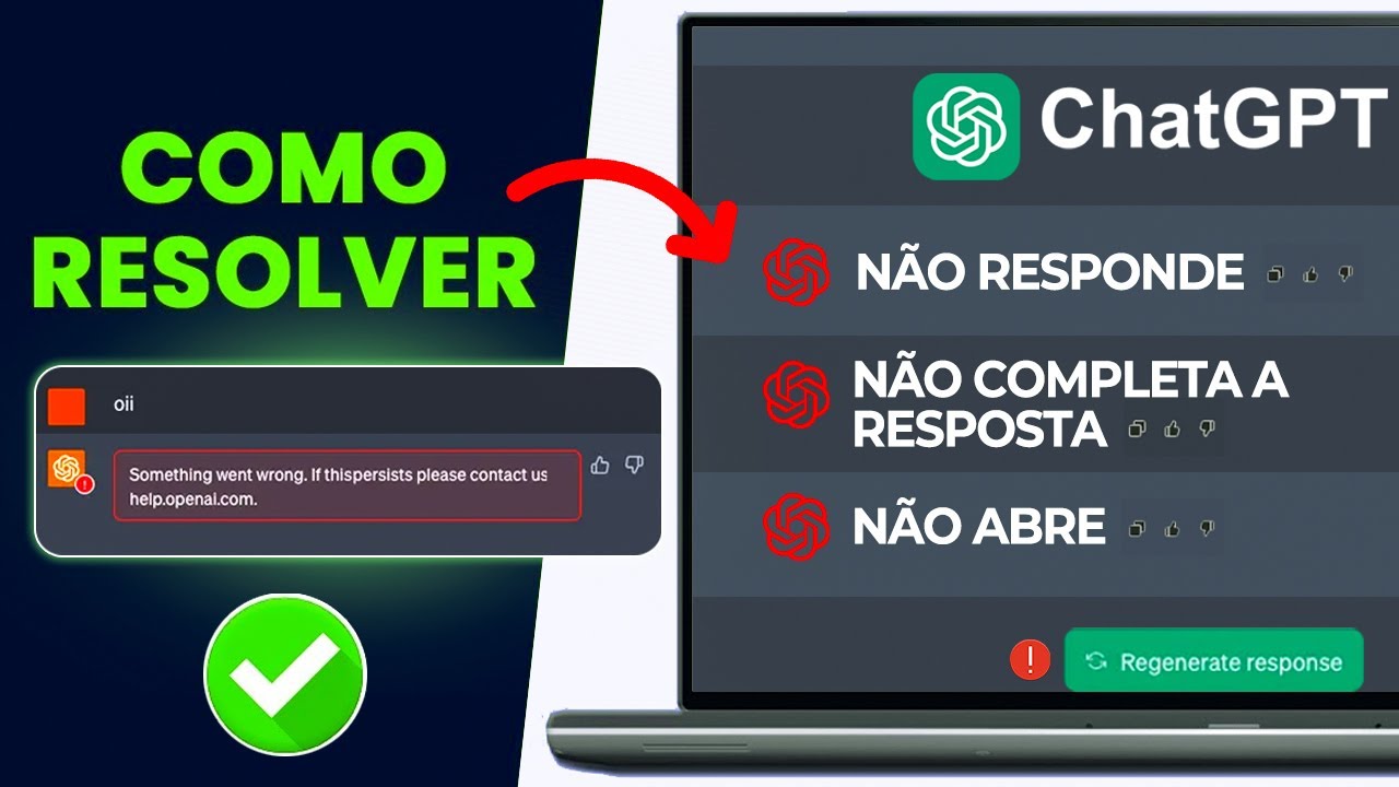 CHATGPT NÃO TERMINA AS RESPOSTAS, NÃO COMPLETA AS FRASES, NÃO RESPONDE! VEJA COMO RESOLVER ...