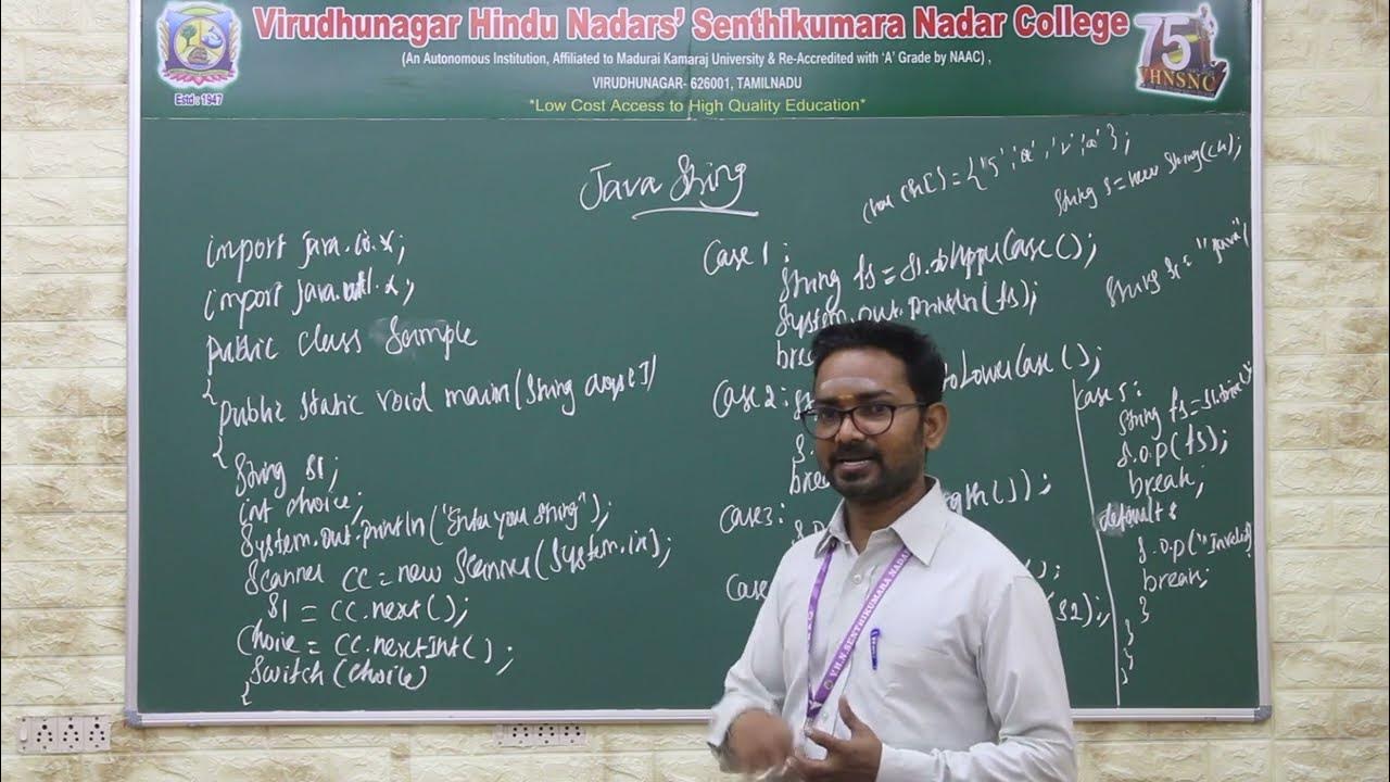 Strings | Java Programming | V.H.N.S.N.College (Autonomous) - YouTube