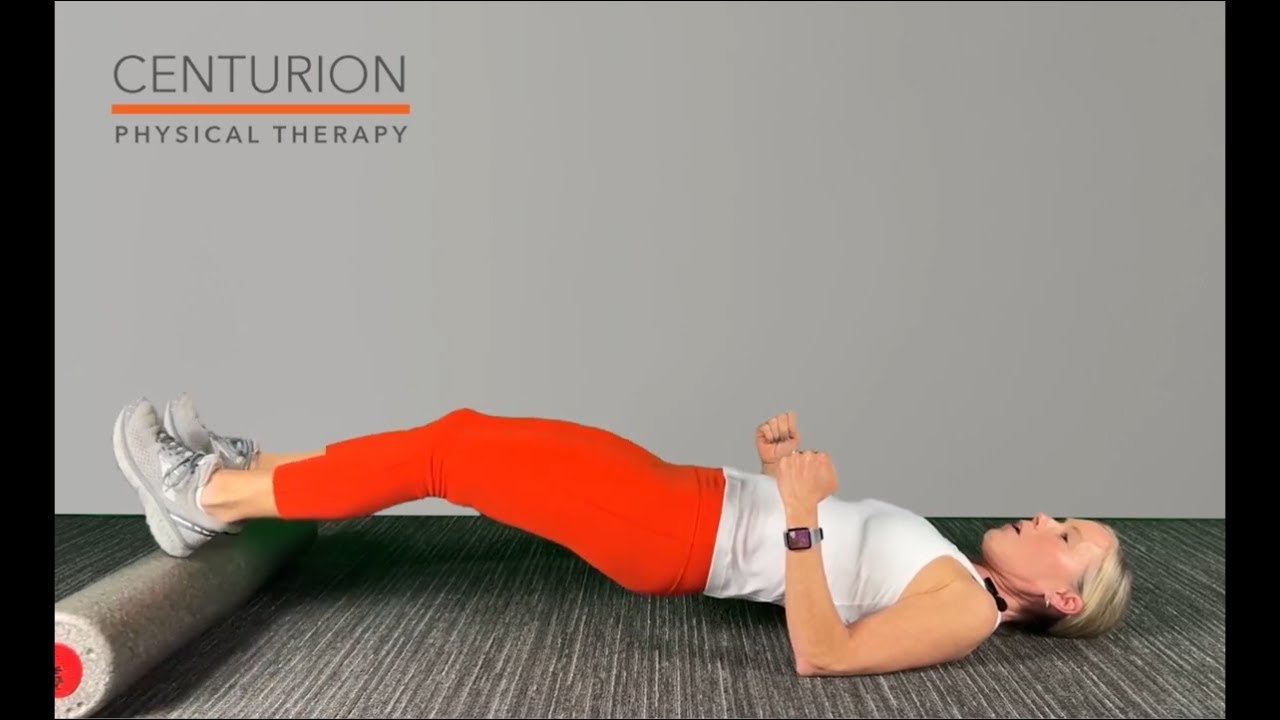 Bridge with Rollout on Foam Roller - YouTube