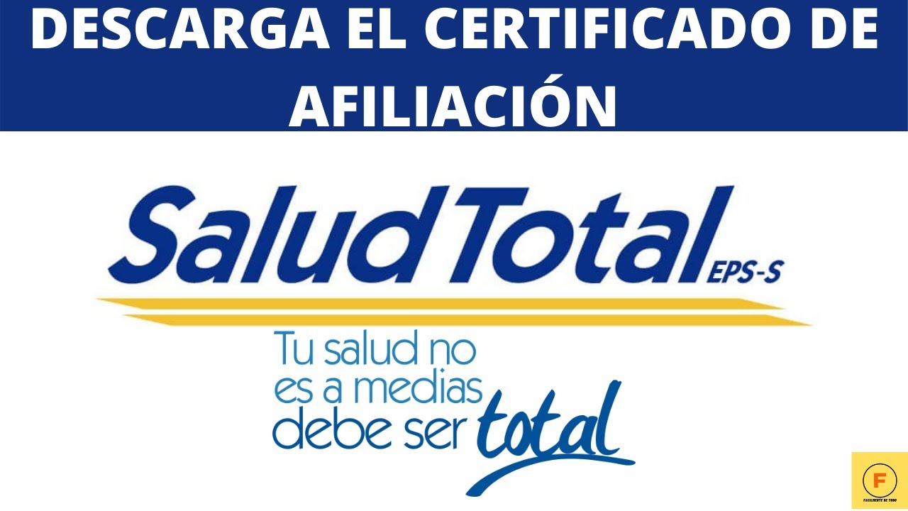 Cómo descargar el certificado de afiliación en Salud Total (Paso a paso ...
