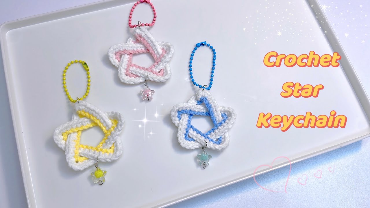 Crochet Star Keychain | Quick & Easy Crochet Tutorial | Móc Móc Khoá ...