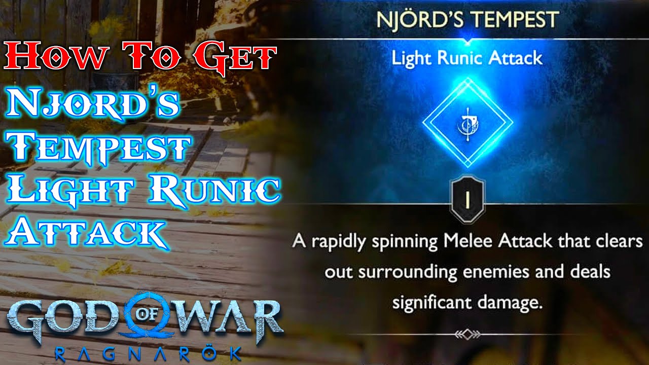HOW TO GET | Njord’s Tempest Light Runic Attack Location | God of War ...
