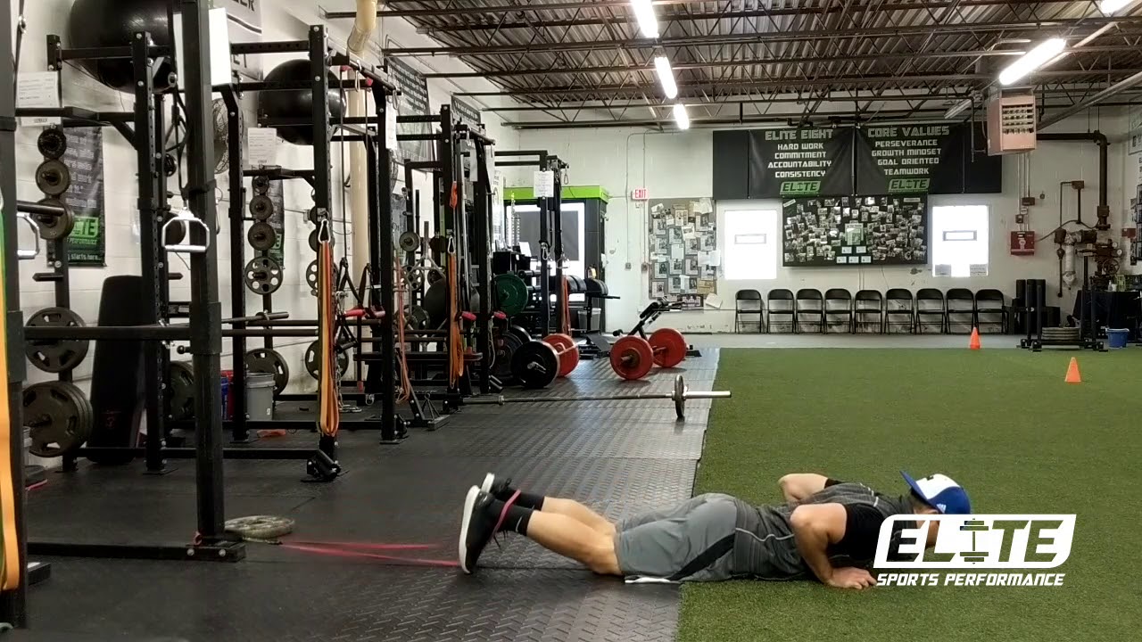 Lying Band Hamstring Curl - YouTube