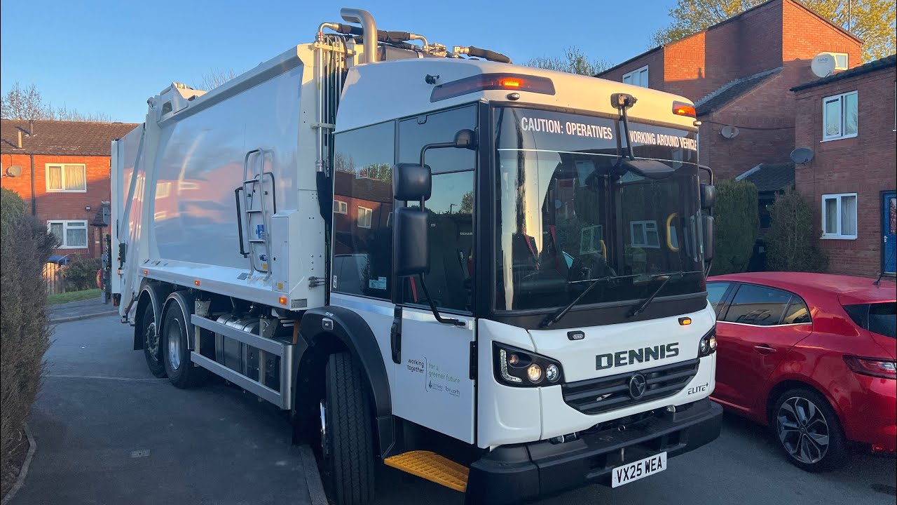 Brand New Truck! Dennis Elite + Refuse Truck on Recycling, WEA - YouTube
