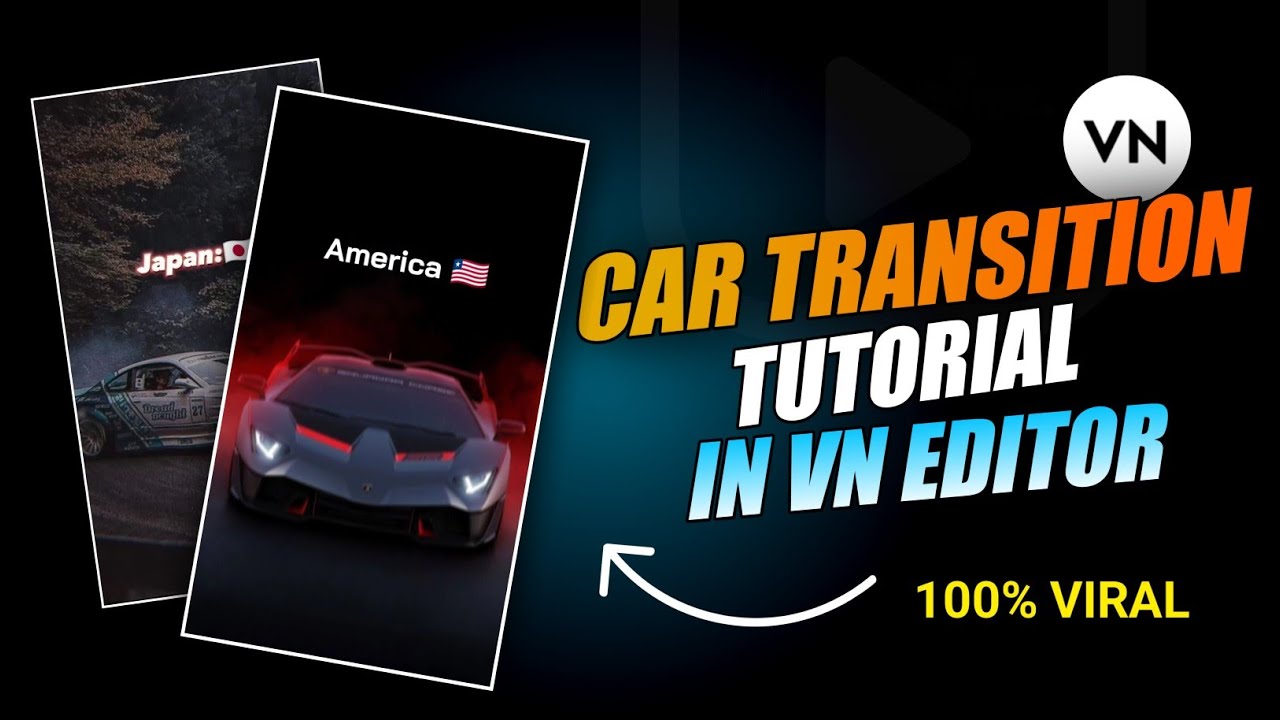 Car Transition Reel Video Editing In Vn App | Car Photo Instagram Reels ...