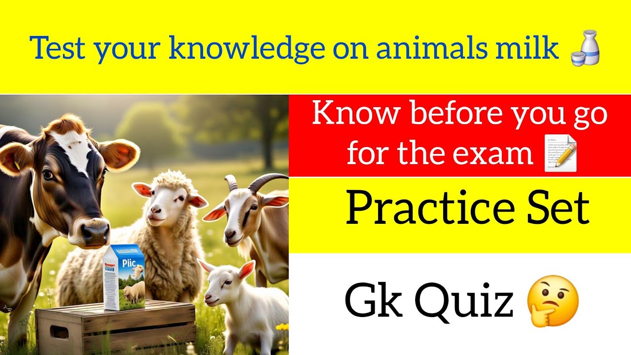 Animals Milk 🍶 || General Knowledge || Practice Top Gk q and answers ...
