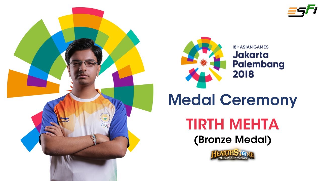 Tirth Mehta - Bronze Medal Ceremony Asian Games 2018 - YouTube