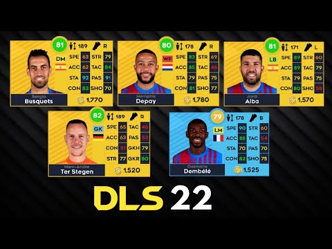 DLS 22 | Barcelona Player Rating in Dream League Soccer 2022