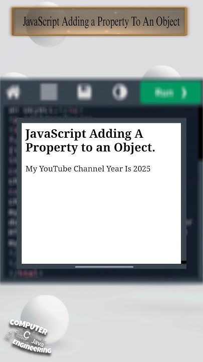 𝐉𝐚𝐯𝐚𝐒𝐜𝐫𝐢𝐩𝐭 𝐀𝐝𝐝𝐢𝐧𝐠 𝐀 𝐏𝐫𝐨𝐩𝐞𝐫𝐭𝐲 𝐓𝐨 𝐀𝐧 𝐎𝐛𝐣𝐞𝐜𝐭|#javascript #adding #property #object ...