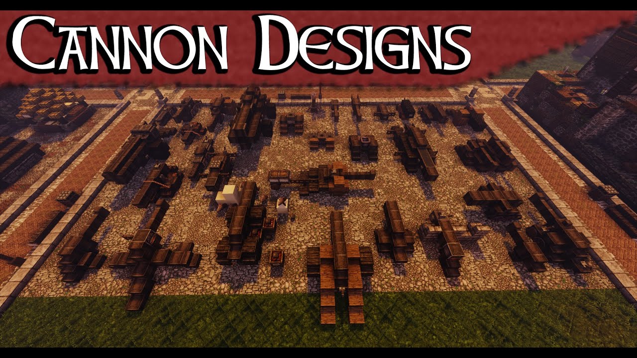 Minecraft Designs: Cannons/Bombards/Mortars - YouTube