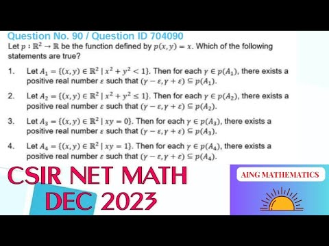 ID-704090 Solution Topology | CSIR NET MATHEMATICS DEC 2023 - YouTube