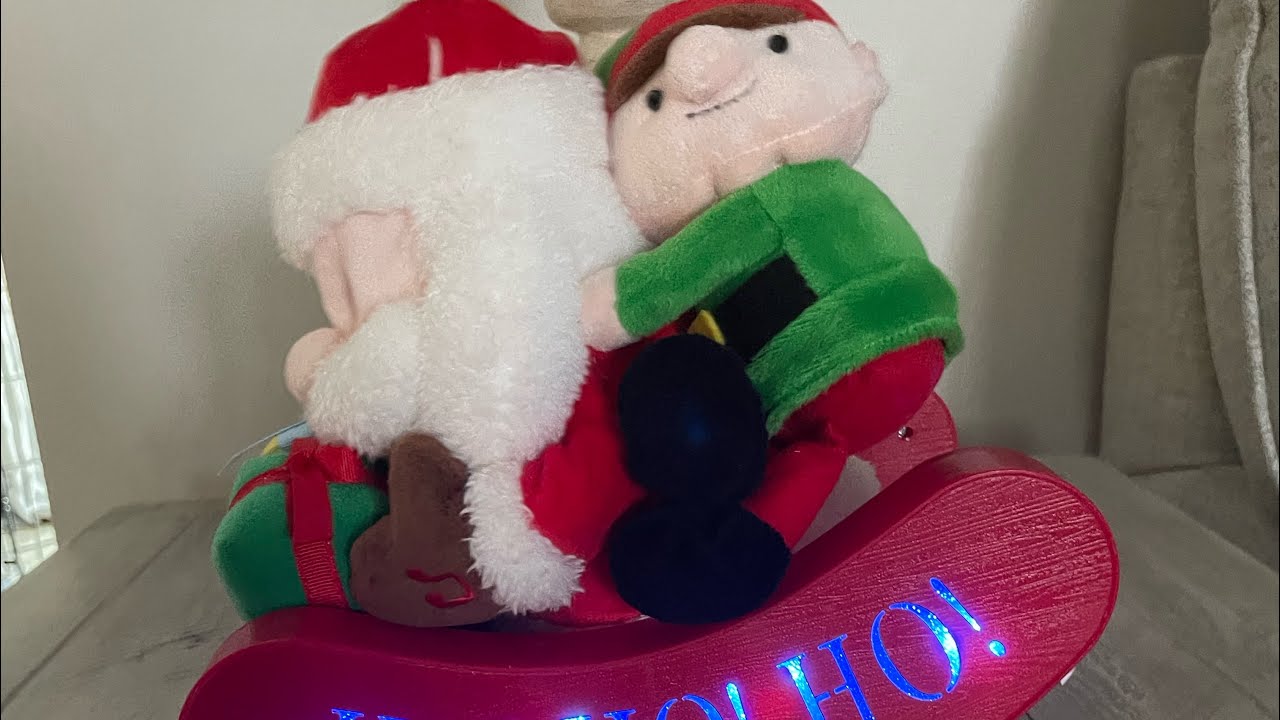 Cuddle Barn Animated Sledding Santa & Elf Plush | Christmas 2018 - YouTube