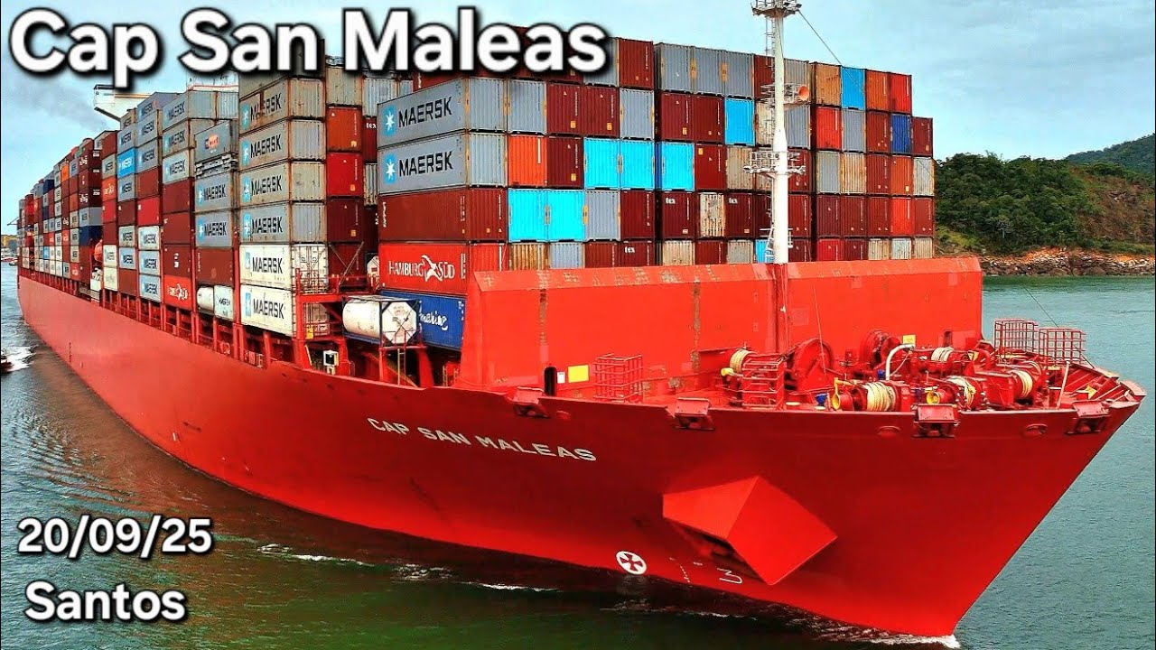 CAP SAN MALEAS cargueiro carga ship @navios2025 santos container google ...