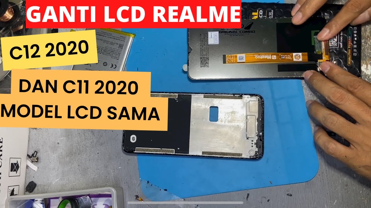 CARA GANTI LCD REALME C12 2020 // LCD TOUCHSCREEN REALME C12 RMX2189 ...