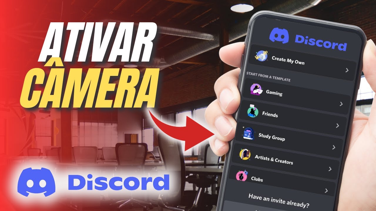 Como ativar a câmera no APP DISCORD - YouTube