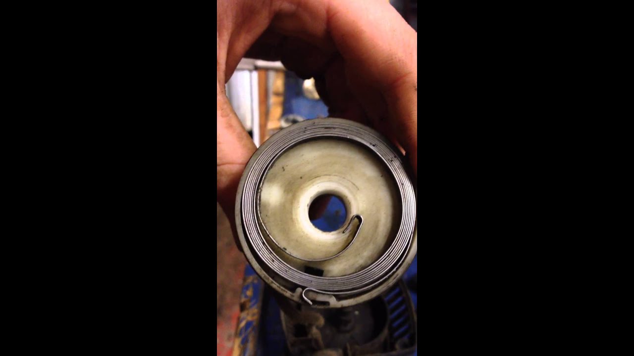 How to recoil a 1/5 pull start - YouTube